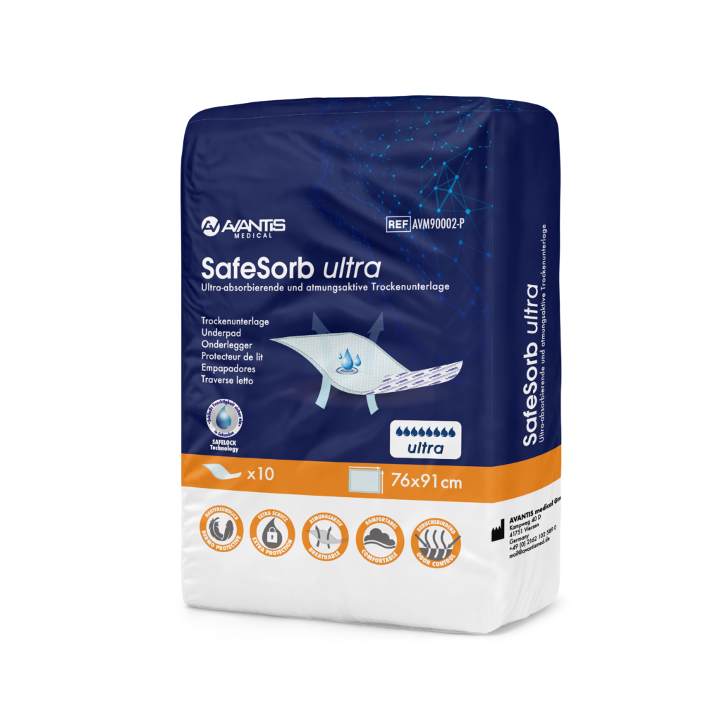 SafeSorb UItra Trockenunterlage - AVANTIS medical GmbH